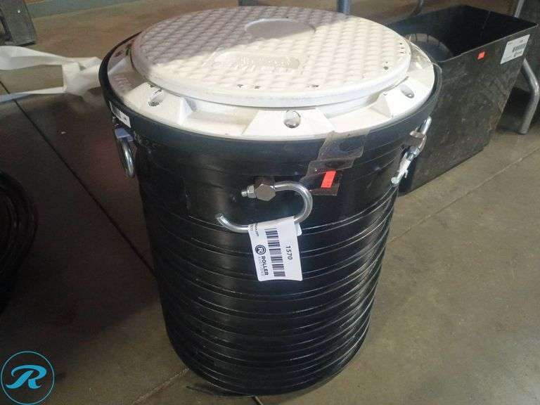 EMCO Underground Containment Sump with White Manhole Cover - Roller ...