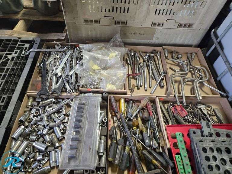 Pallet of Mixed Hand Tools, Sockets, Drill Bits, and Automotive ...