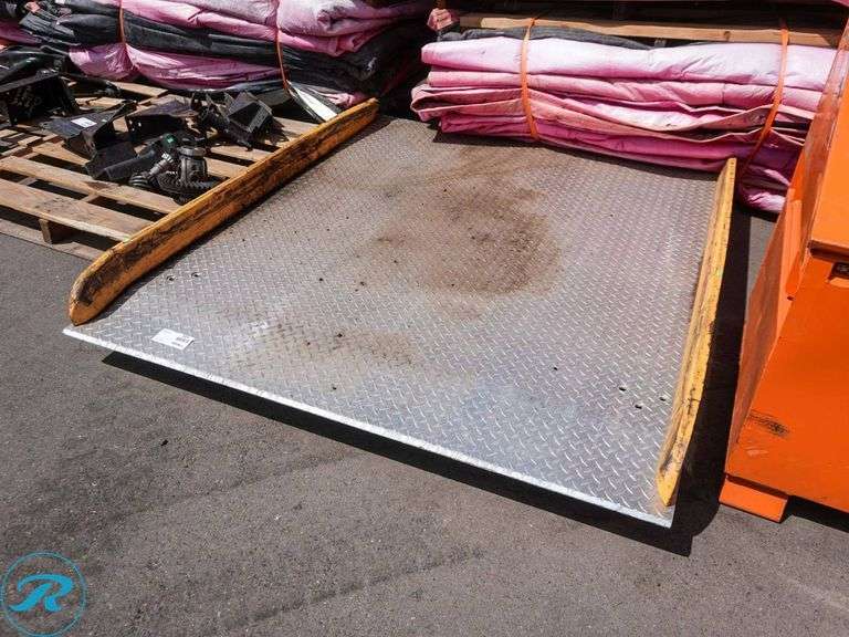 Metal Loading Dock Plate with Safety Side Rails - Roller Auctions