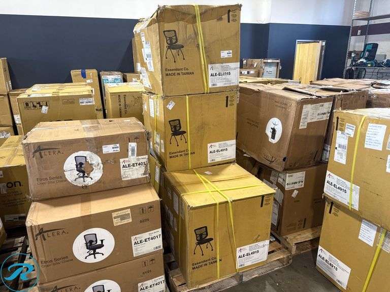 (4) Boxes of Alera ALE-EL4915 Elusion Series Armless Nesting Chairs, (2 ...