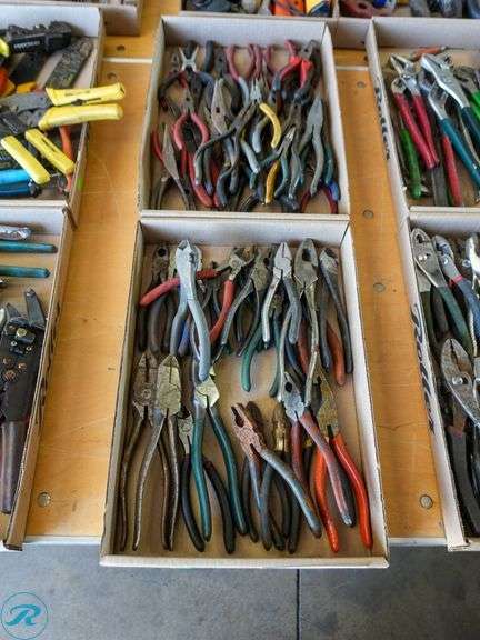 Multiple Assorted Hand Tools Including Pliers and Wire Cutters - Roller Auctions