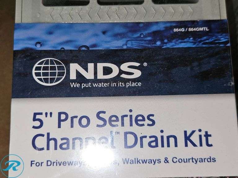 (4) NDS 5-Inch Pro Series Channel Drain Kits for Driveways, Patios ...