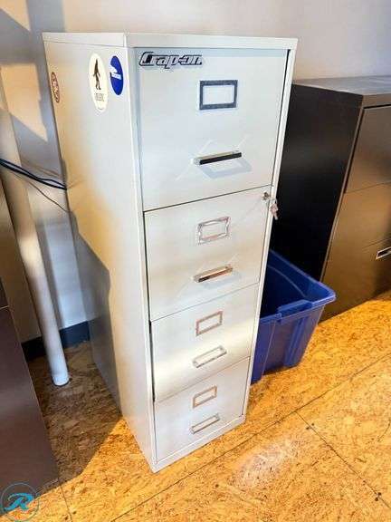 4-Drawer Filing Cabinet with Hanging File Folders - Roller Auctions