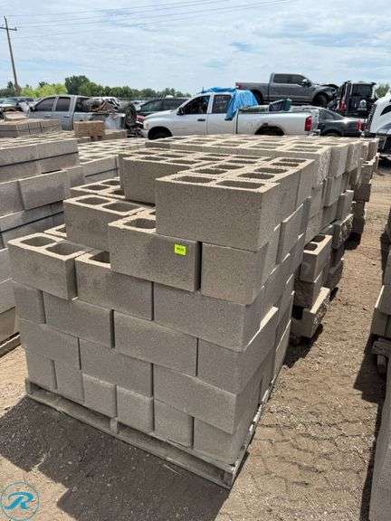 (4) Pallets of Cinder Blocks - Roller Auctions