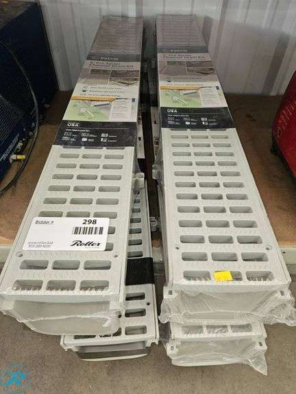 (4) NDS 5-Inch Pro Series Channel Drain Kits for Driveways, Patios ...