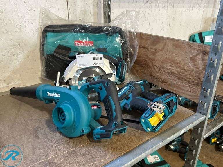 (4) Makita 18V Power Tools With Bag - Roller Auctions