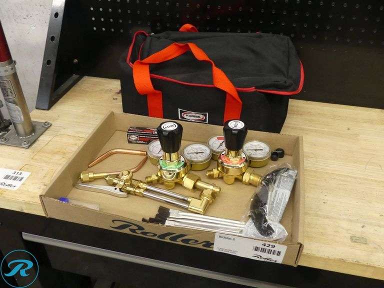 Harris Welding Kit with Regulators, Tips, and Accessories - Roller Auctions