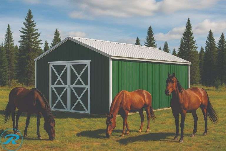 Pole Barn Kit, 20' x 30' x 10' - Engineered Trusses (45 PSF Snow Load ...