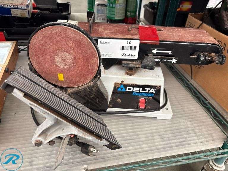 Delta ShopMaster Model SA446 4″ Belt/6″ Disc Sander - Roller Auctions