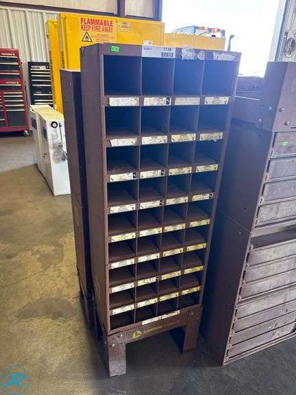 Lawson Products Metal Storage Bin Rack - Roller Auctions