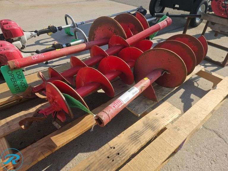 Red Metal Auger Drill Bits - Roller Auctions