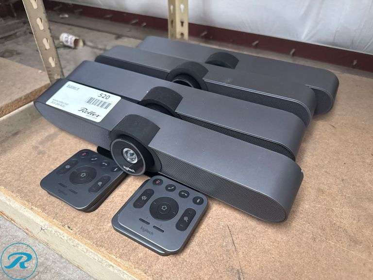 (4) Logitech Meetup Camera and Speakerphone Units with Remotes - Roller ...