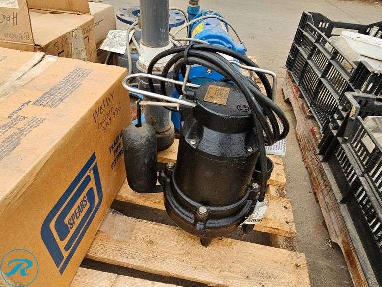 Pallet of Sewage Pumps, Motors, and Miscellaneous Components - Roller ...