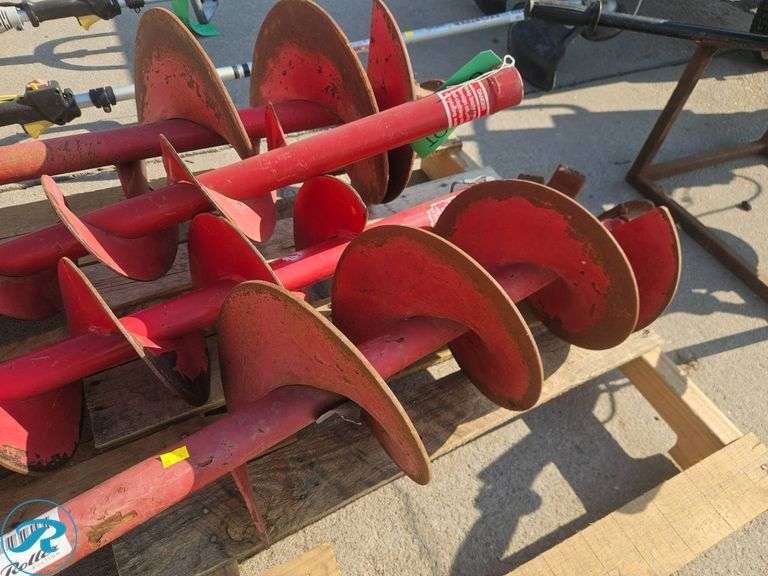 Red Metal Auger Drill Bits - Roller Auctions