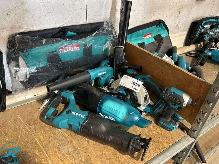 (6) Makita 18V Power Tools With Bag - Roller Auctions
