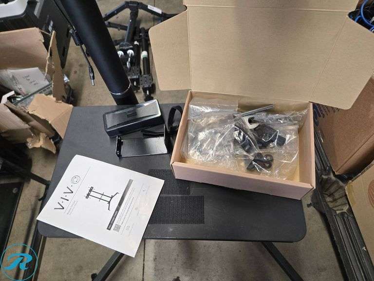 Viv Tilting Rolling TV Stand with Accessories - Roller Auctions