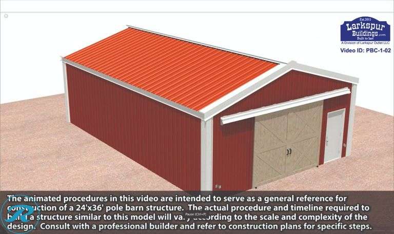 Pole Barn Kit, 20' x 30' x 10' - Engineered Trusses (45 PSF Snow Load ...