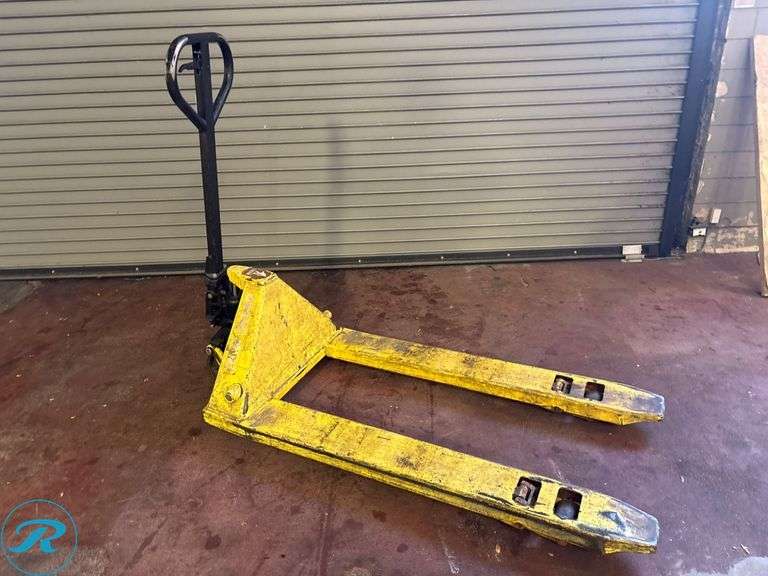 Yellow Manual Pallet Jack with Black Handle - Roller Auctions