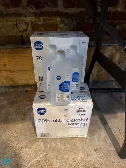 (3) Boxes of Ready In Case 70% Rubbing Alcohol Isopropyl Bottles ...
