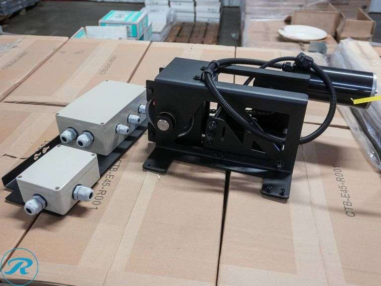 (4) Slide Column Drive Assembly with Motorized Winch and Electrical ...