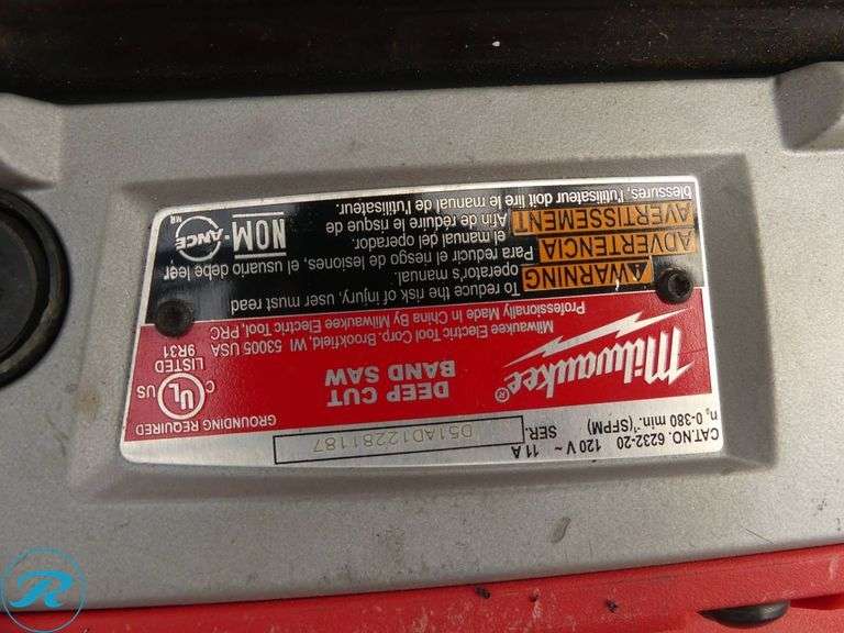 Milwaukee 6232-20 Deep Cut Band Saw - Roller Auctions