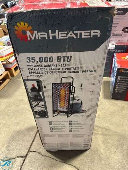 Mr Heater Mh35lp 35 000 Btu Portable Radiant Heater Roller Auctions