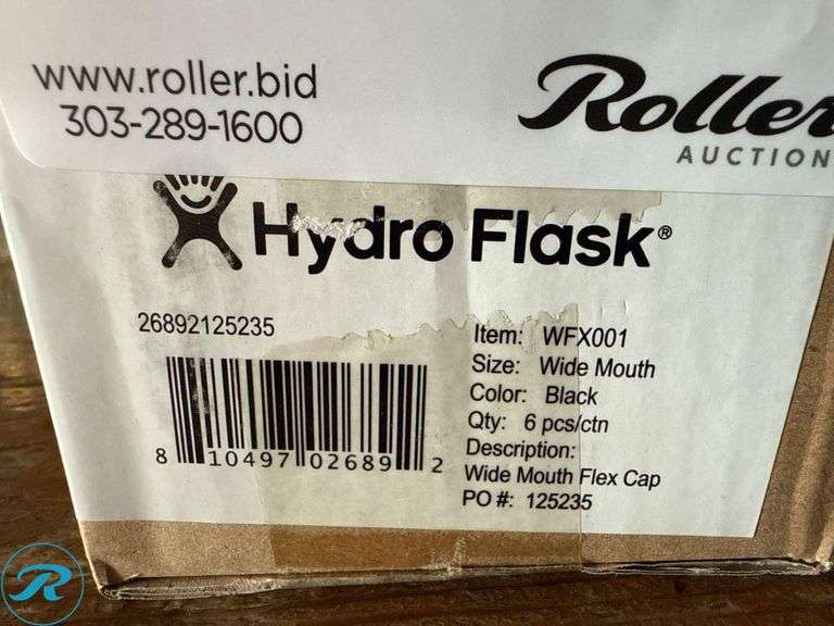 (3) Boxes Hydro Flask Wide Mouth Flex Caps - Roller Auctions