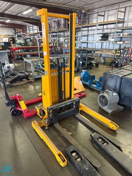 Uline H-5439 Straddle Stacker with 63-Inch Lift Height - Roller Auctions