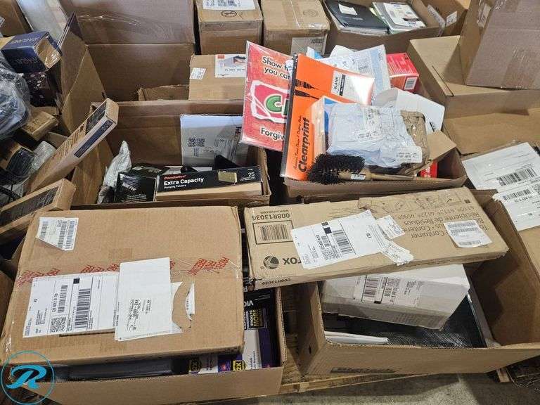 (6) Pallets of Mixed Office Supplies and Electronics - Roller Auctions
