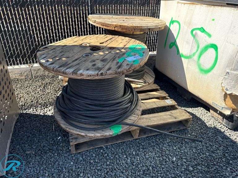 Two Spools of Heavy-Duty Electrical Cable - Roller Auctions