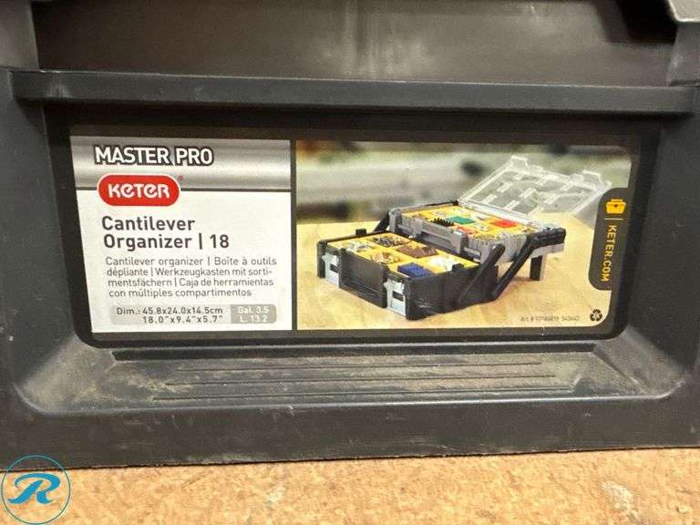 (4) Tool Organizers Including Keter Master Pro Cantilever Organizer and ...