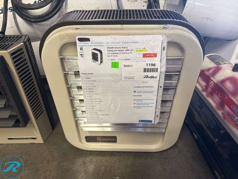 Qmark MUH108 Electric Unit Heater 10,000 Watts - Roller Auctions