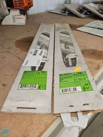 Two Stihl Guide Bars, Models 3003 008 8917 and 3003 000 6813, for ...