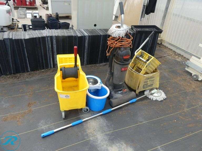 Cleaning Equipment Including Royal Vacuum Cleaner, Mop Buckets, and ...