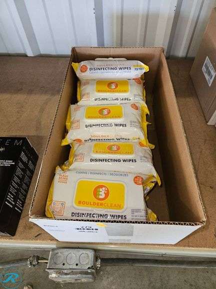 (12) Boulder Clean Disinfecting Wipes, Fresh Lemon, 72 Wipes Per Pack ...