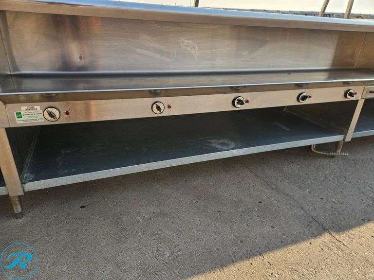 Stainless Steel Commercial Gas Steam Table With 5 Wells and Undershelf ...