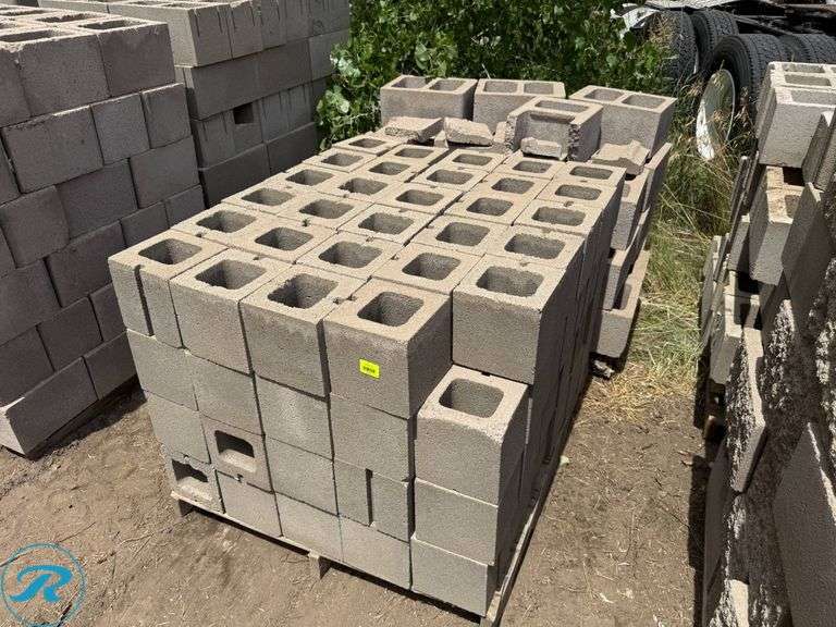 (2) Pallets of Cinder Blocks - Roller Auctions