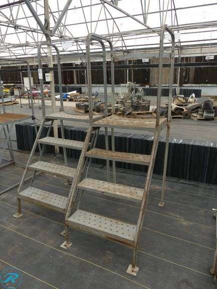 (2) Metal Mix Tank Step Ladders - Roller Auctions