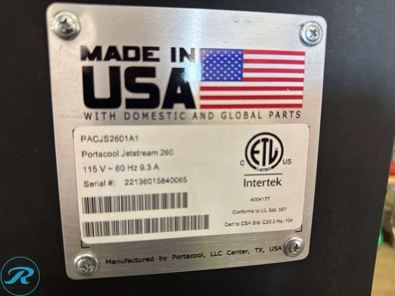 Portacool Jetstream 260 Evaporative Cooler, Model PACJS2601A1, 115V ...