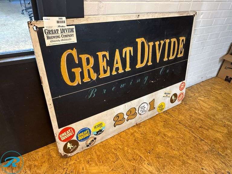 Great Divide Brewing Co. Metal Advertising Sign with Logo and Assorted ...