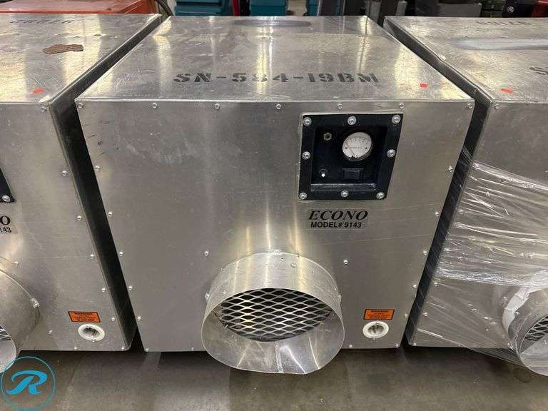 (3) Econo Model 9143 Industrial Air Filtration Units - Roller Auctions