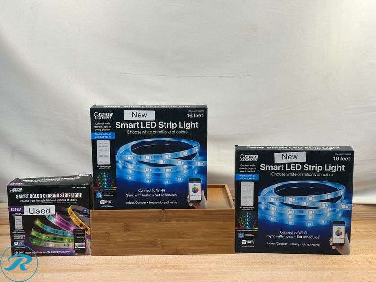 (2) Feit Electric: Smart LED Strip Light, 16ft- New; Feit Electric ...