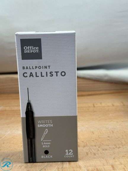 (20) Office Depot® Brand: Callisto Retractable Gel Ink Pens,Black Ink ...