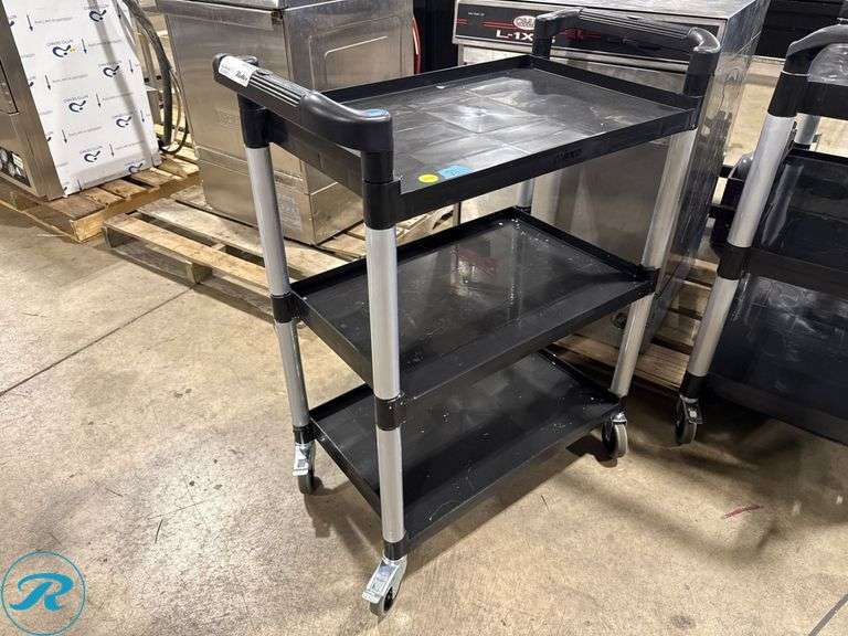 New Winco UC2415K Plastic 3-Tier Bus Cart, 15 x 24 - Roller Auctions