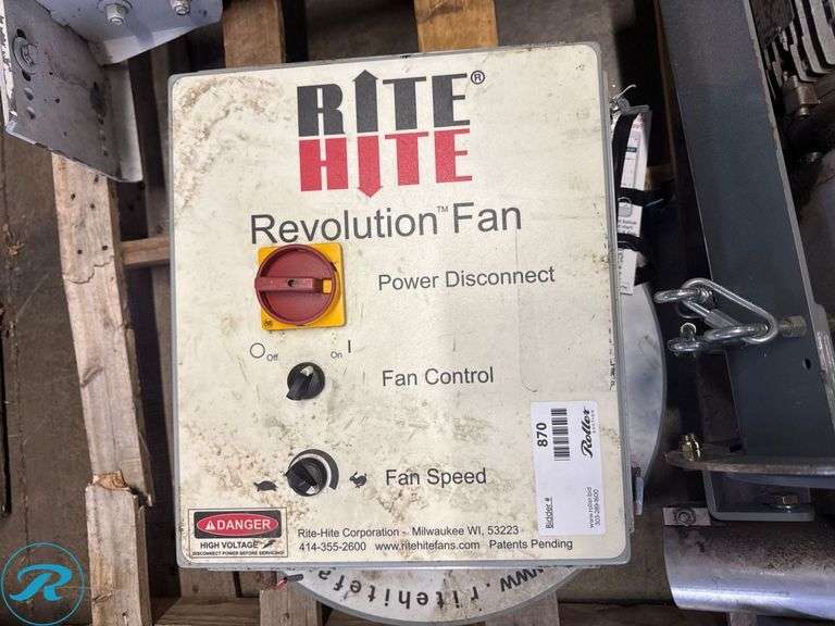 Rite Hite Revolution HVLS Fan System with Control Box and Mounting ...