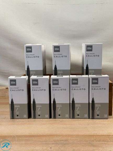 (20) Office Depot® Brand: Callisto Retractable Gel Ink Pens,Black Ink ...