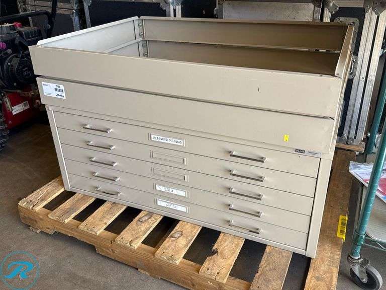 Uline Flat File Storage Cabinet with Five Drawers - Roller Auctions