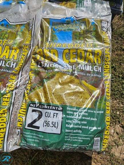 (15) Bags of Permagreen Shredded Red Cedar Landscape Mulch, 2 cu. ft ...