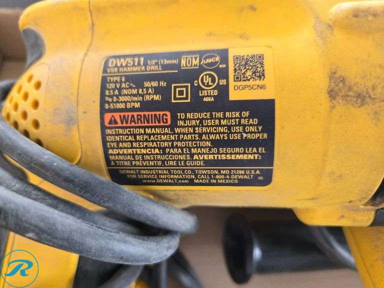 DeWalt DW290 Impact Wrench and DW511 VSR Hammer Drill - Roller Auctions