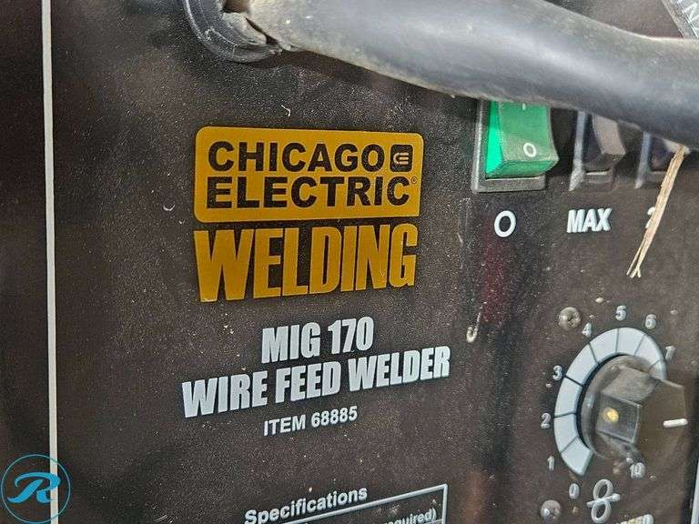 Chicago Electric MIG 170 Wire Feed Welder, Item 68885, Electric ...